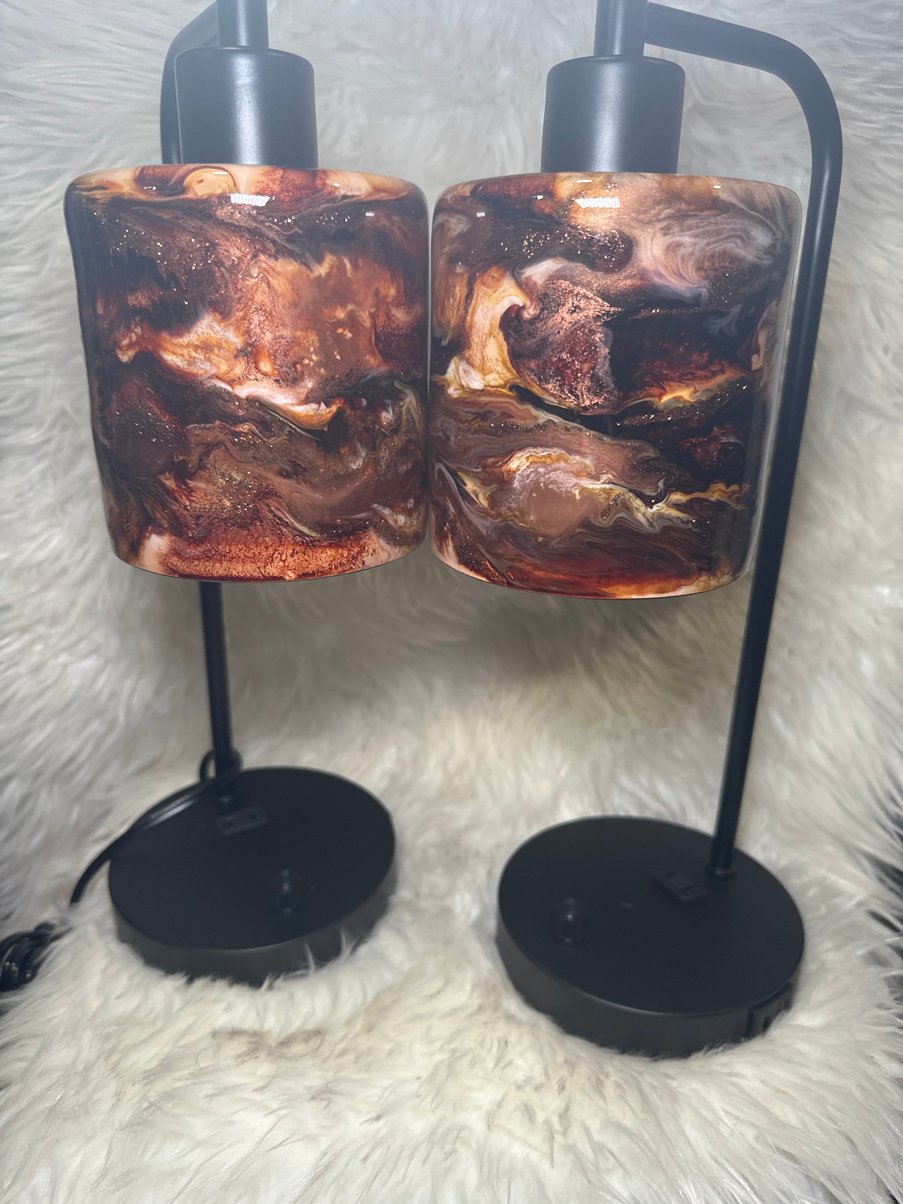 2 lamps – Wild leopard designs